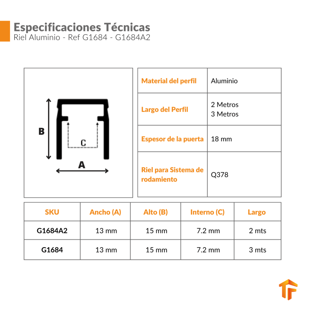 Riel Superior QUALITA Q378 – Tecnifacil SAS